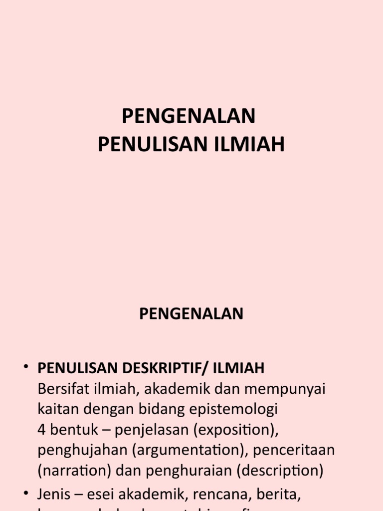 Pengenalan Penulisan Ilmiah | PDF