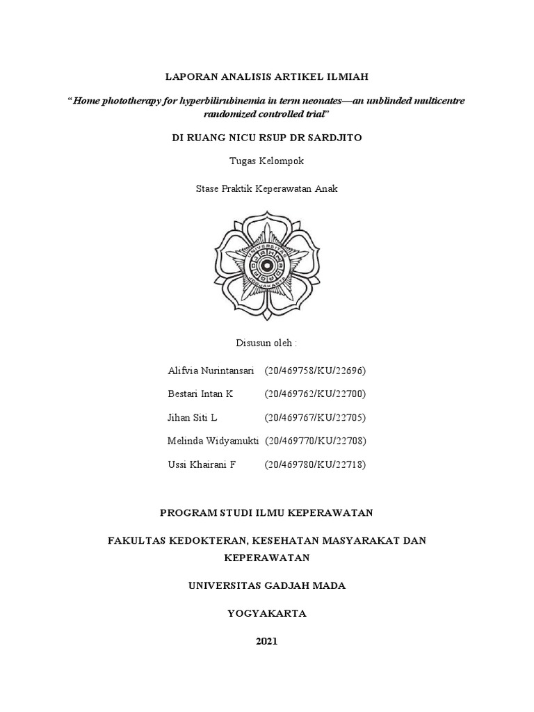 Laporan Analisis Artikel Ilmiah Fototerapi | PDF