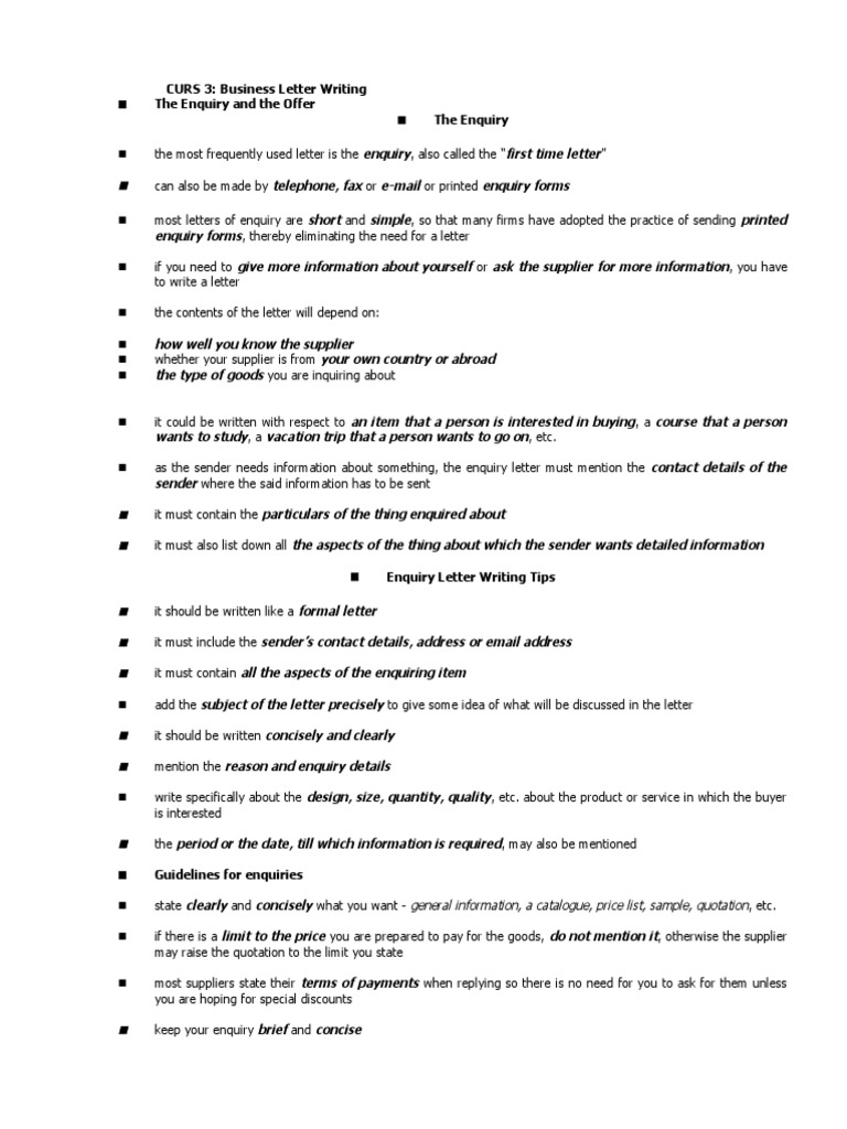 Guidelines for Effective Business Letter Writing: Structure, Format ...