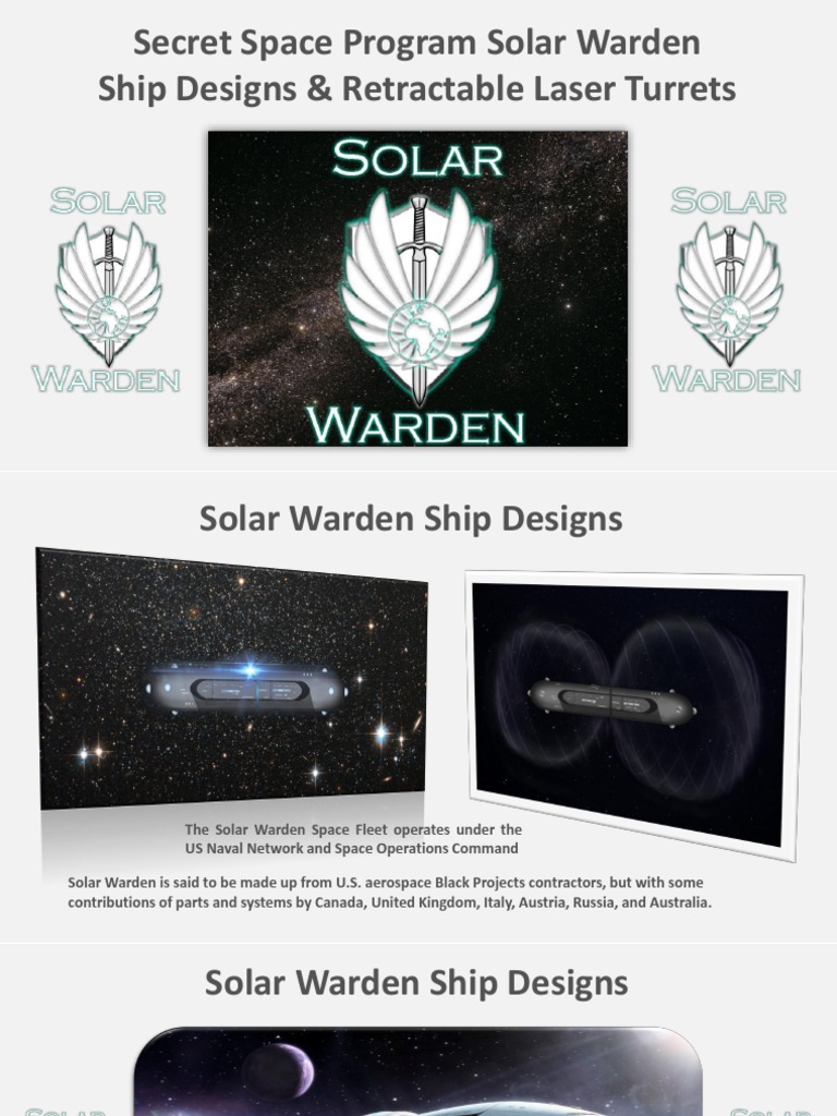 Secret Space Program Solar Warden Ship Designs & Retractable Laser ...
