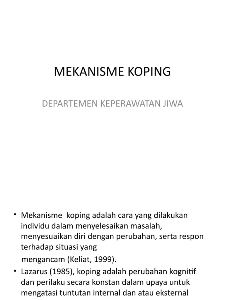 Mekanisme Koping | PDF