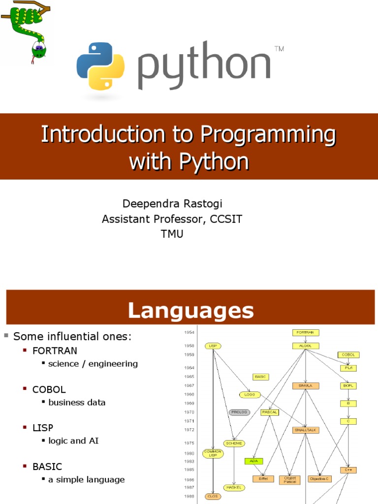 Introduction To Programming With Python Pdf Control Flow Variable Computer Science 6655