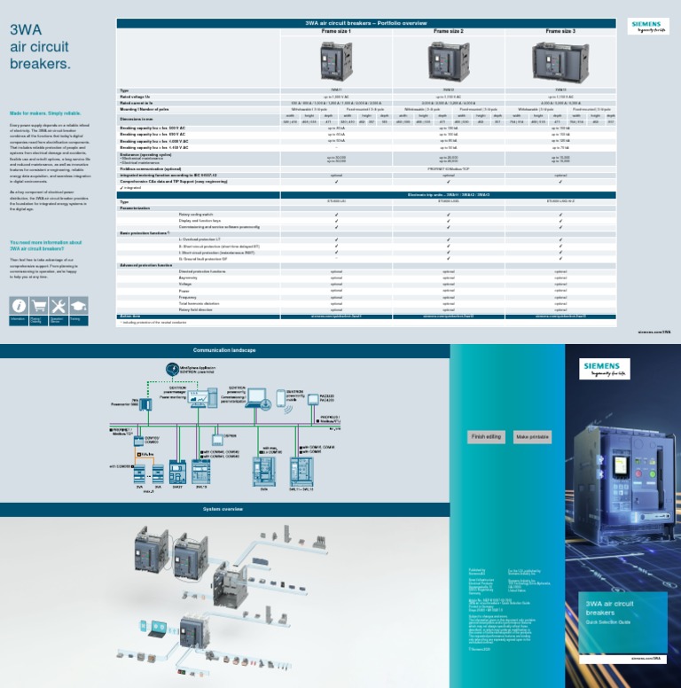 3WA Air Circuit Breakers - Portfolio Overview | PDF | Power Supply ...
