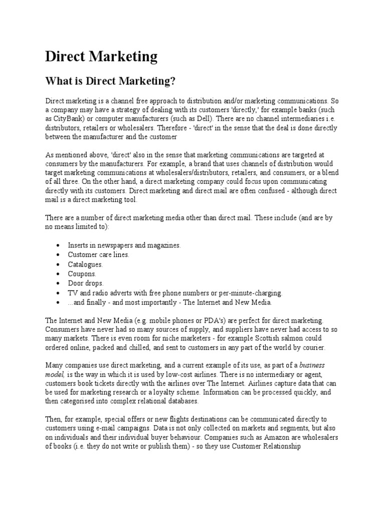 An In-Depth Look at Direct Marketing: Benefits, Tools, Targeting, and ...