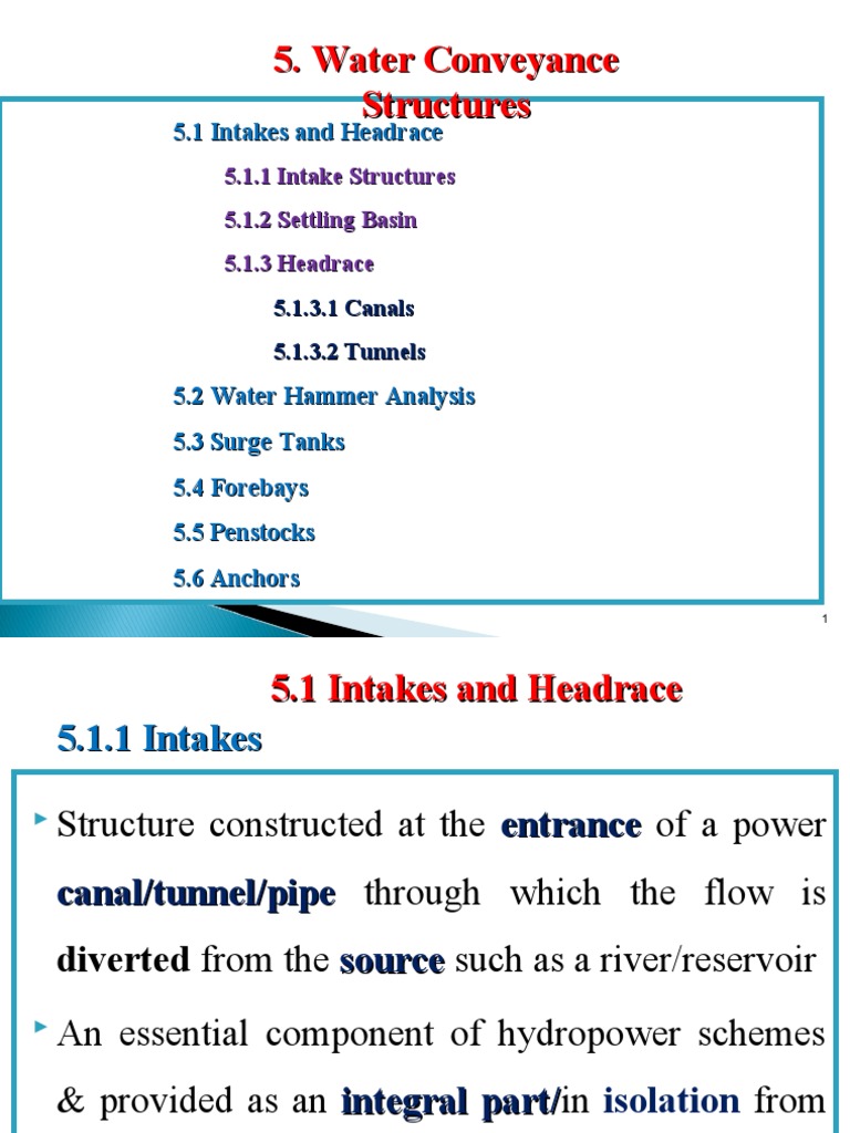 5.1. 1 Intakes and Inlet Structures | PDF | Vortices | Dam