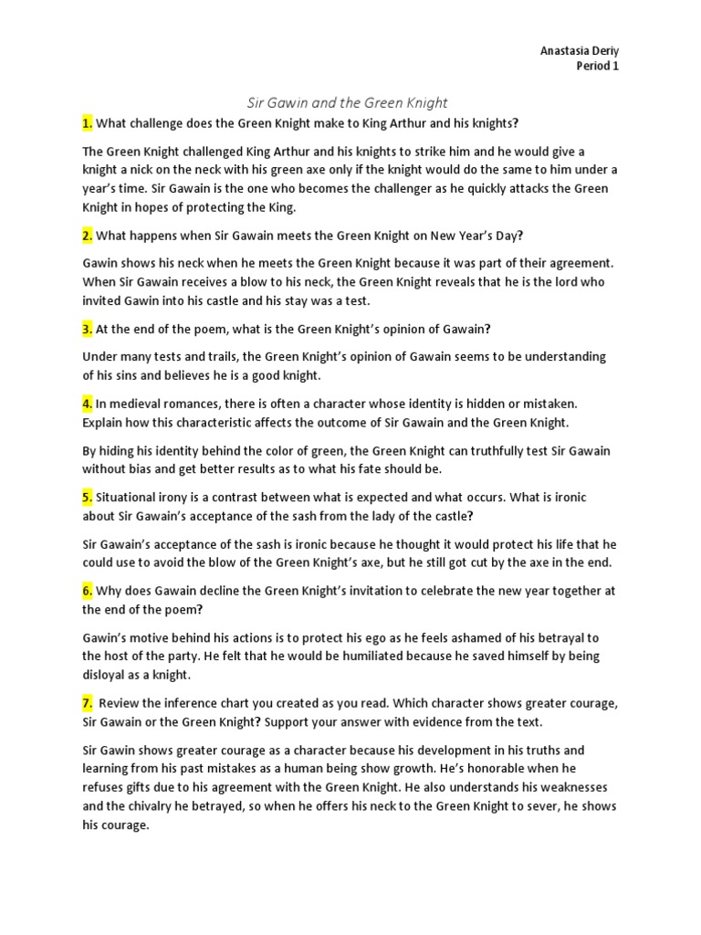 Sir Gawin & The Green Knight | PDF | Green Knight | Gawain