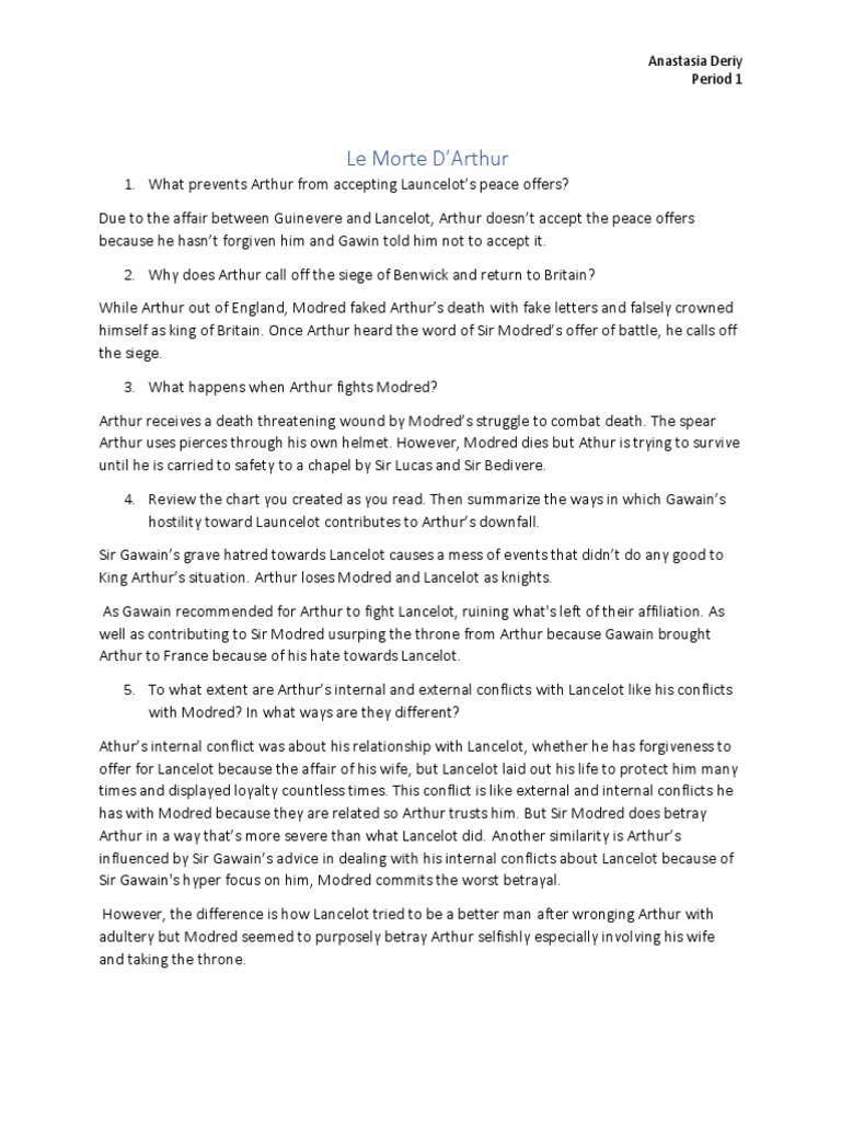 Le Morte D'athur | PDF | Lancelot | Gawain