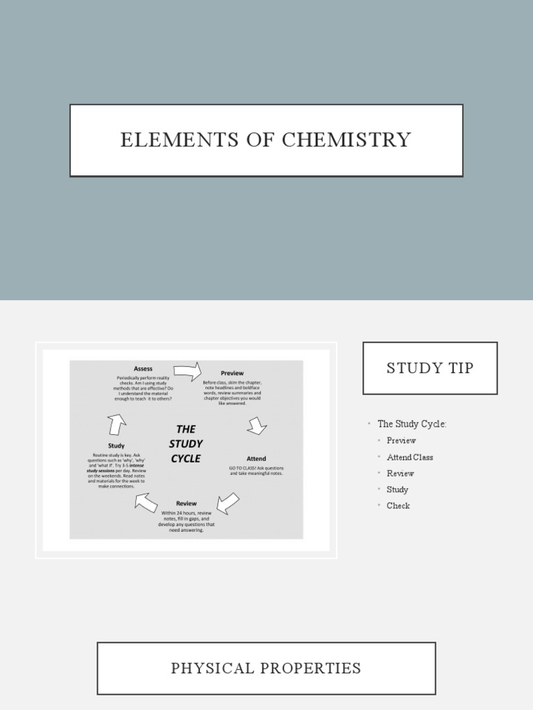 Elements of Chemistry Powerpoint | PDF