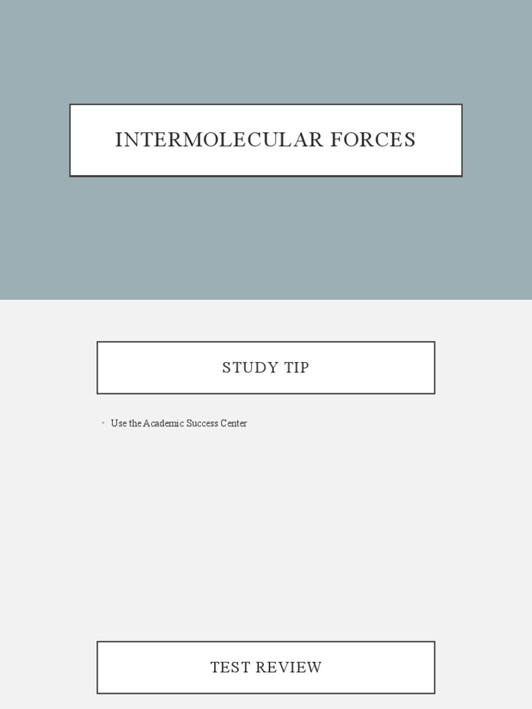 Intermolecular Forces | PDF | Solution | Chemical Polarity