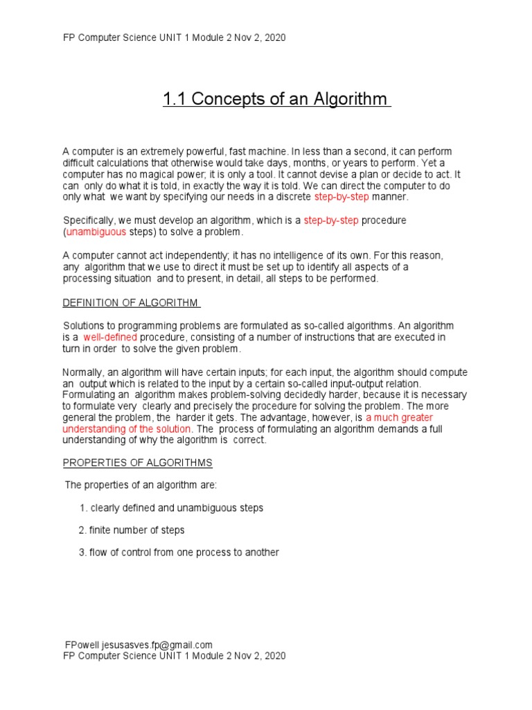 Problem Solving Algorithm Nov 2, 2020 | PDF | Algorithms | Computer Programming