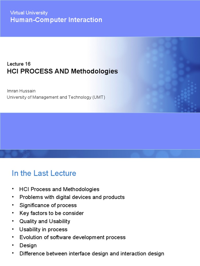 Human-Computer Interaction: HCI PROCESS AND Methodologies | PDF ...