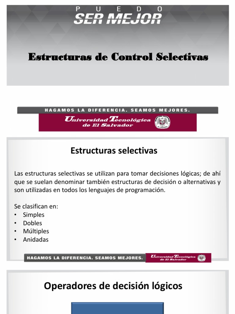 Estructuras de Control Selectivas en Programación | PDF | Flujo de ...