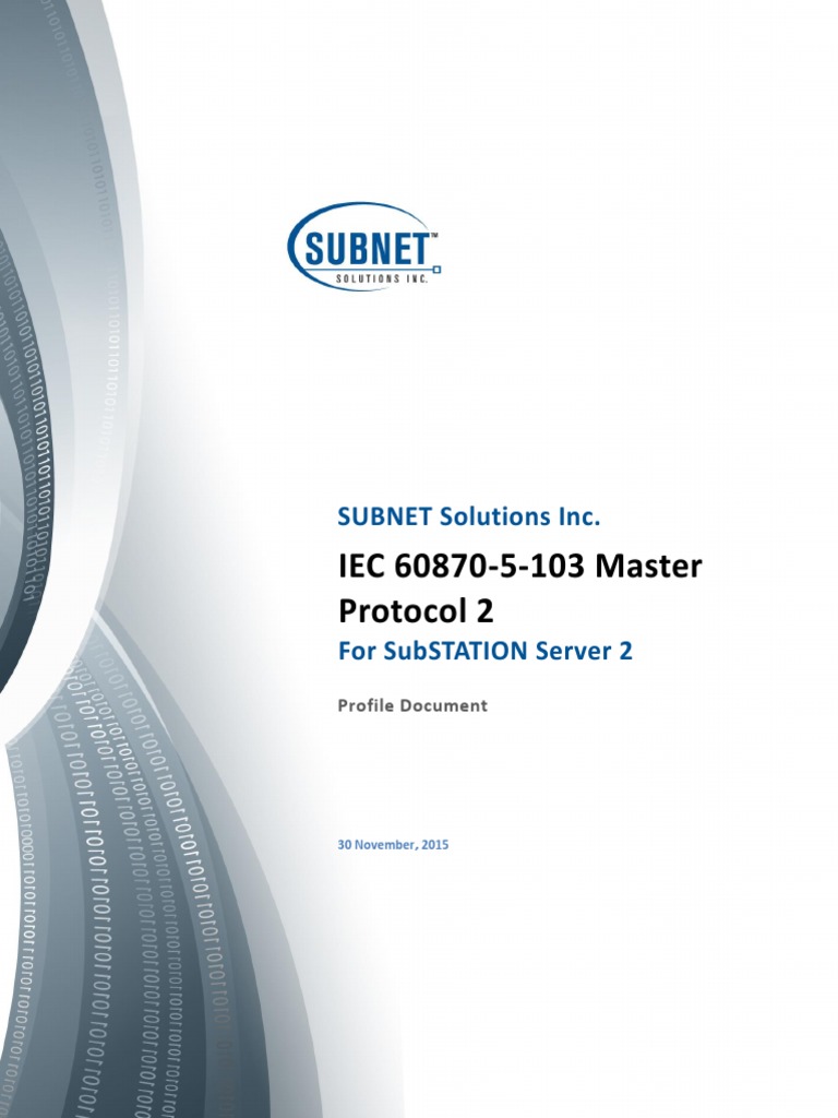 IEC 60870-5-103 Master Protocol Profile 2 | Download Free PDF | Online ...