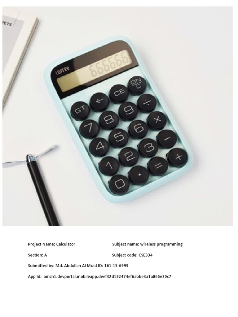 Simple Calculator Project Report | PDF