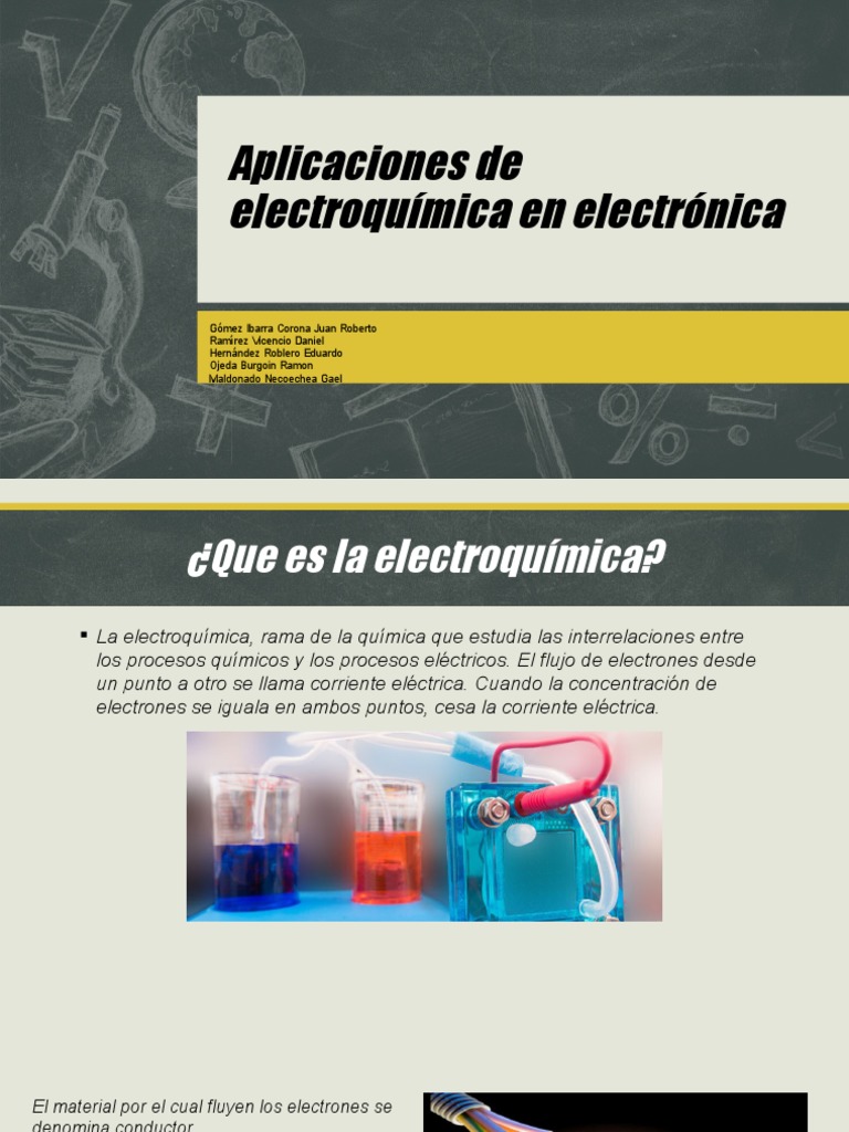 Aplicaciones de Electroquímica en Electrónica | PDF | Electroquímica ...