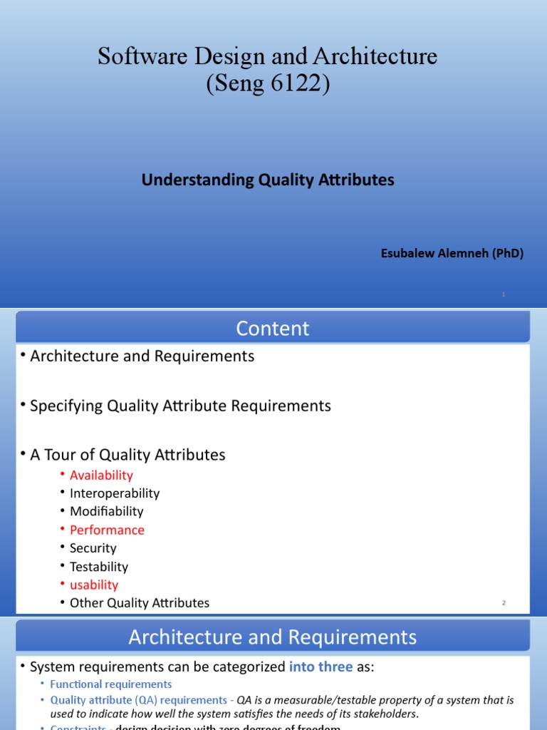 Understanding Software Quality Attributes | PDF | Usability | Software ...