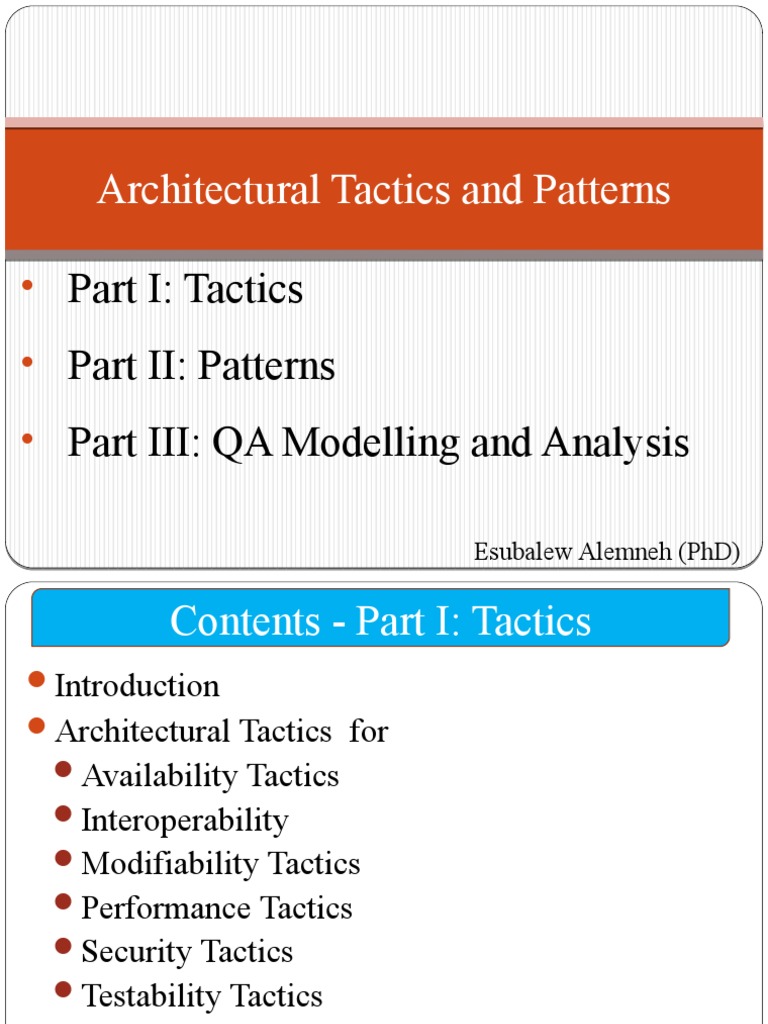 Chapter 3 - Architectural Tactics and Patterns | PDF | Peer To Peer | Model–View–Controller
