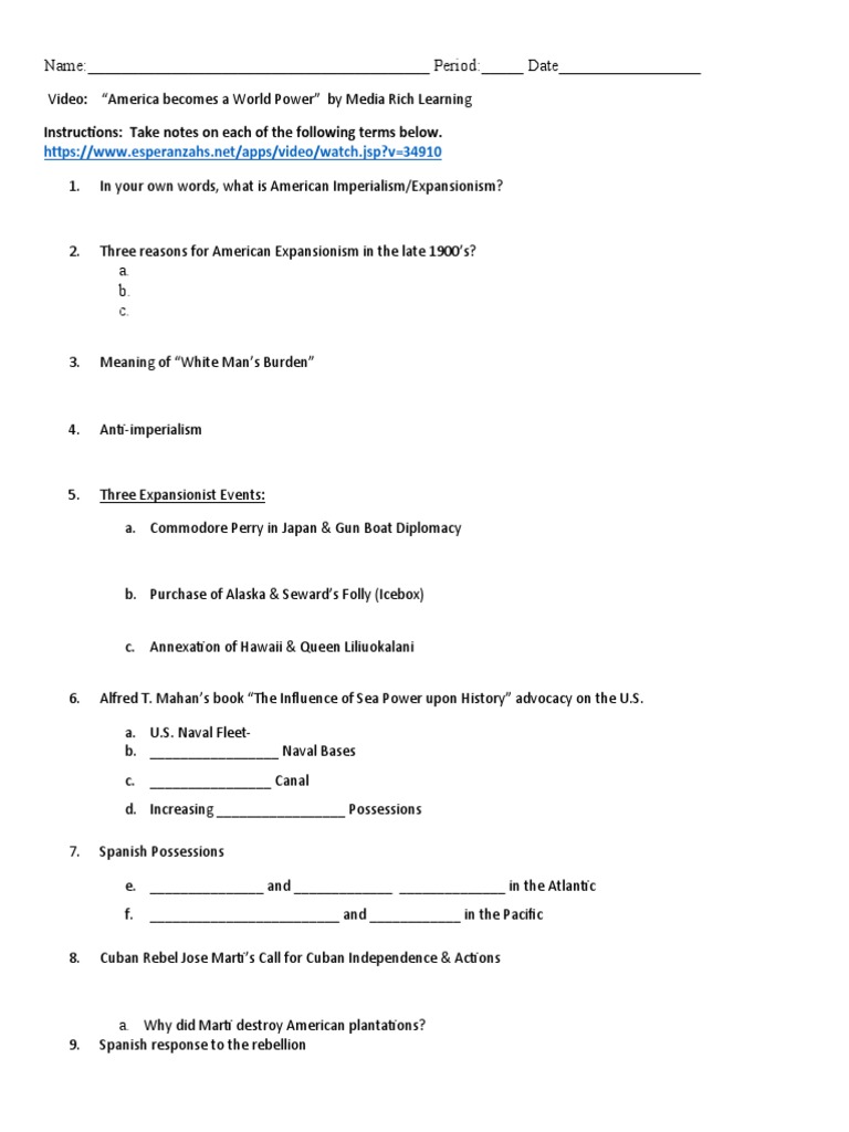 America’s Rise as a World Power | PDF | Imperialism | Empire