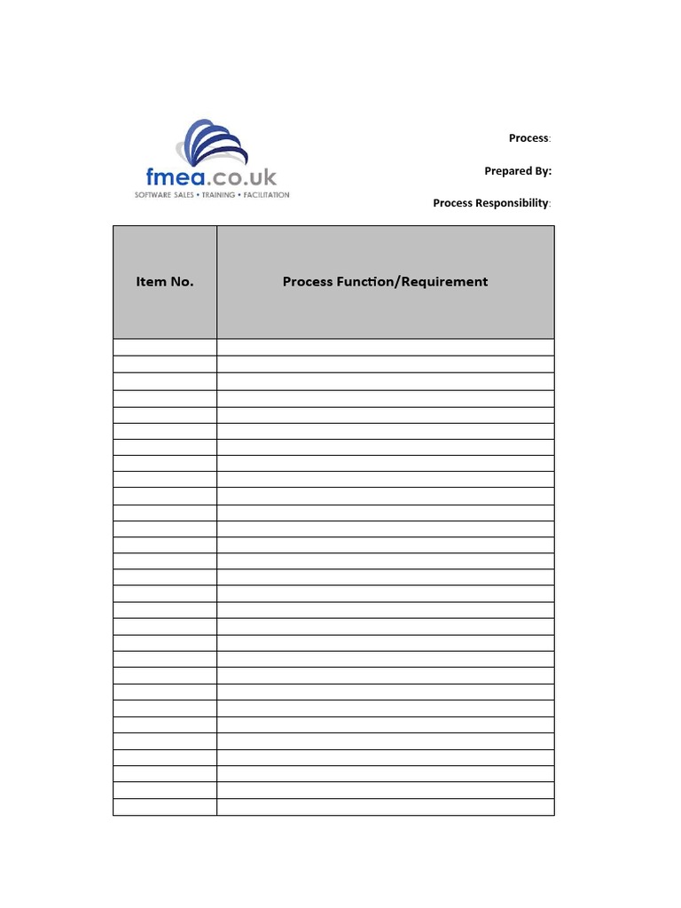 AIAG FMEA Template | PDF | Systems Theory | Evaluation