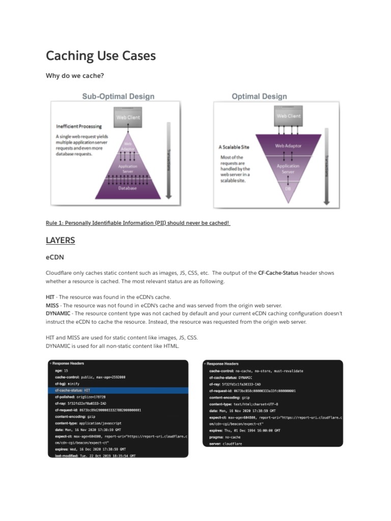 Caching Use Cases | PDF | Object Relational Mapping | Cache (Computing) Caching Use Cases | PDF | Object Relational Mapping | Cache (Computing)