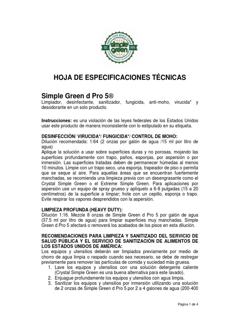 5575275@hoja Tecnica Simple Gren - 2 | PDF | Resistencia antimicrobiana ...