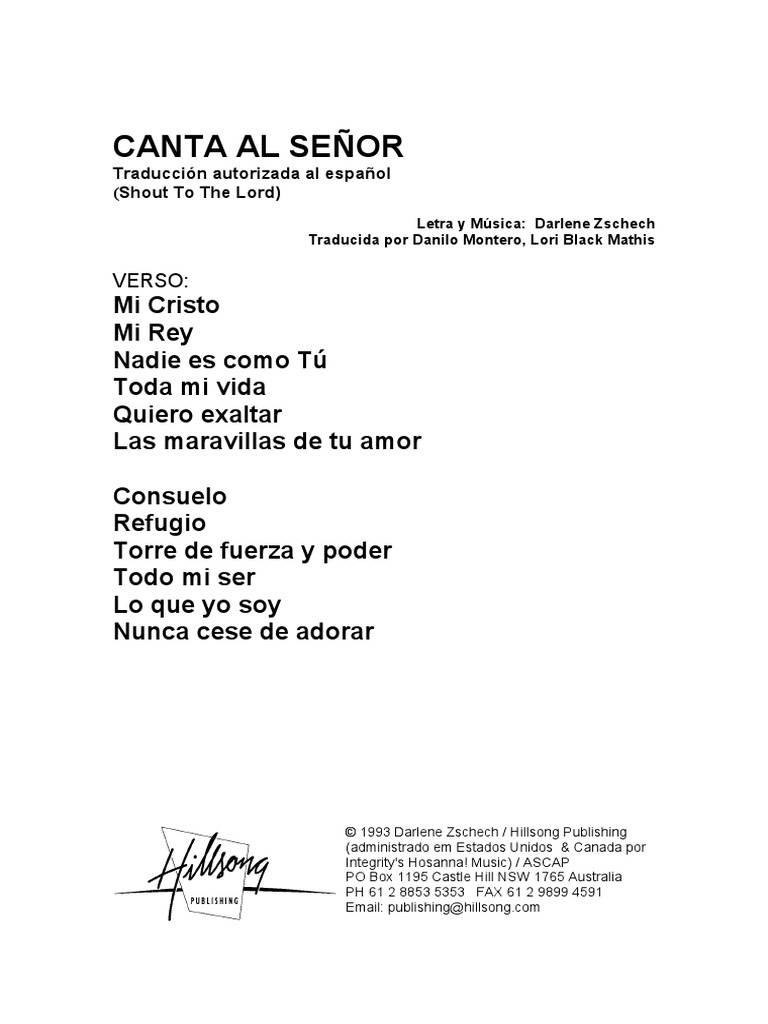 Shout To The Lord - Spanish | PDF