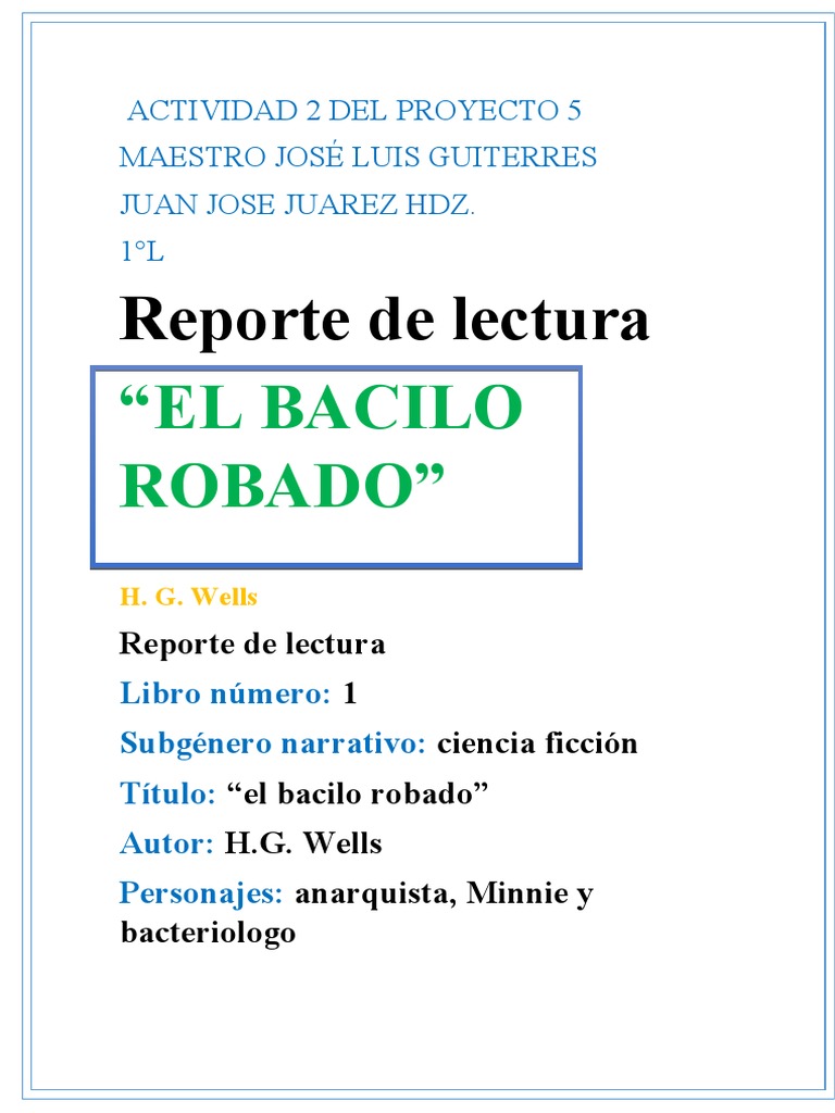 Reporte de Lectura Ciencia Ficcion | PDF