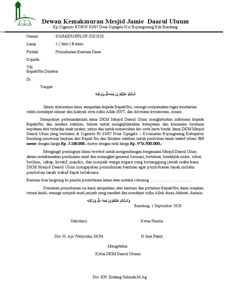 Proposal Pembebasan Lahan | PDF