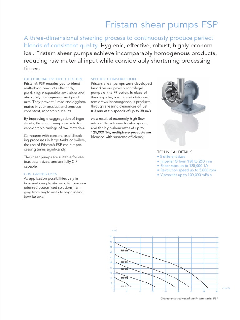Fristam FSP en | PDF | Pump | Liquids