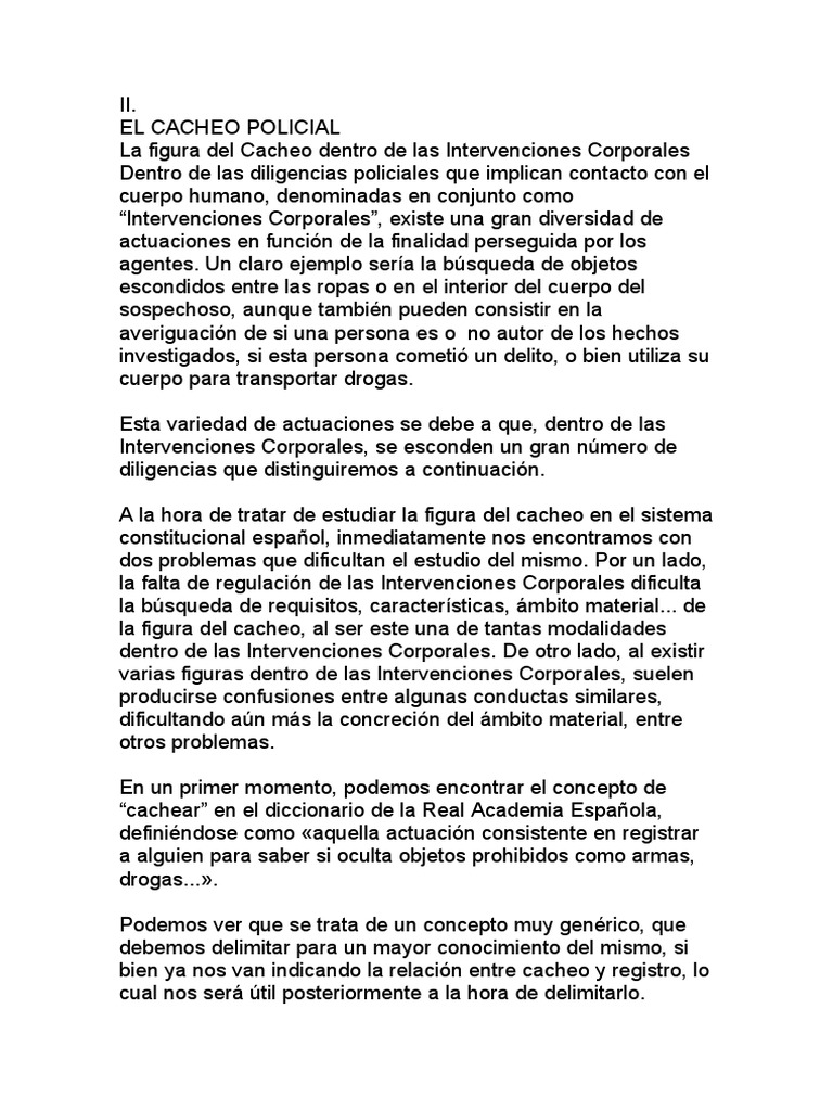El Cacheo Policial | PDF | Policía | Investigación