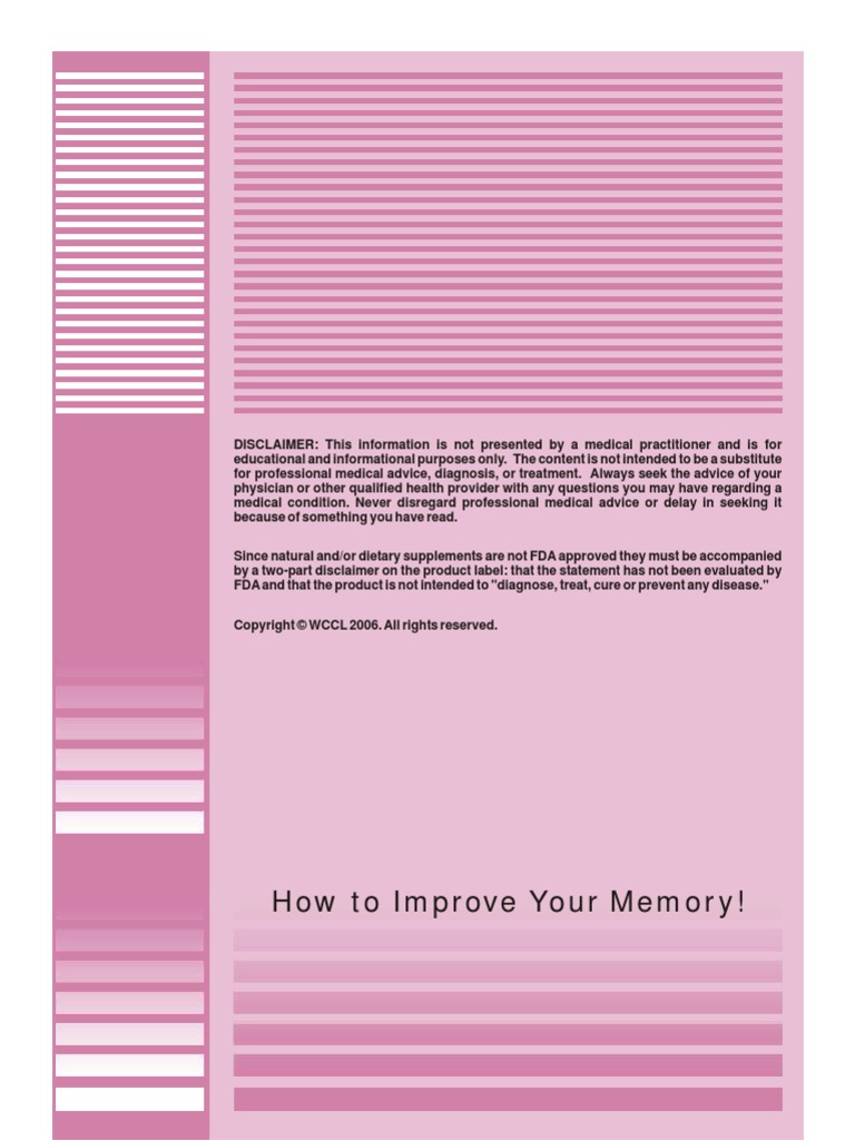 How To Improve Your Memory! | PDF