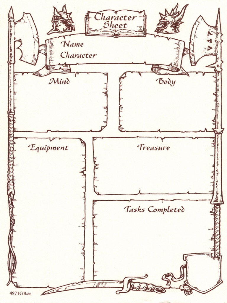 Adventure Design Kit Character Sheet | PDF | Games & Activities