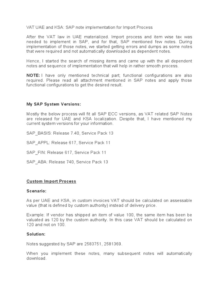 VAT UAE and KSA (Import Process) | PDF | Value Added Tax | Invoice
