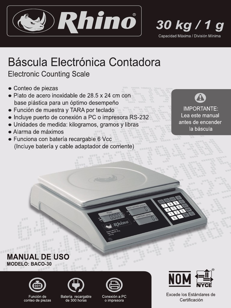 Rhino Manual BACO 30 | PDF