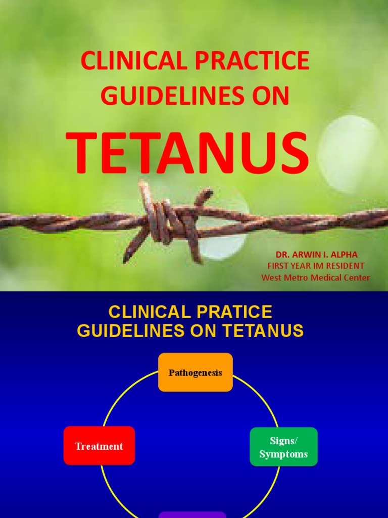 Clinical Practice Guidelines On: Tetanus | PDF | Medicine | Diseases ...