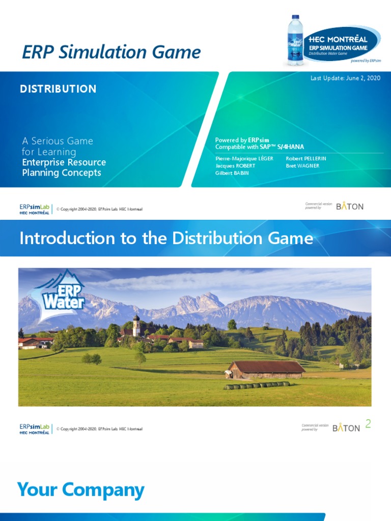 ERP Simulation Game: Distribution | PDF | Credit Rating | Valuation ...