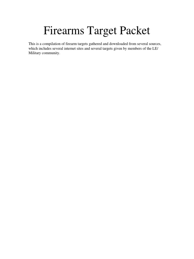 Target Packet Updated | PDF | Telescopic Sight | Shooting