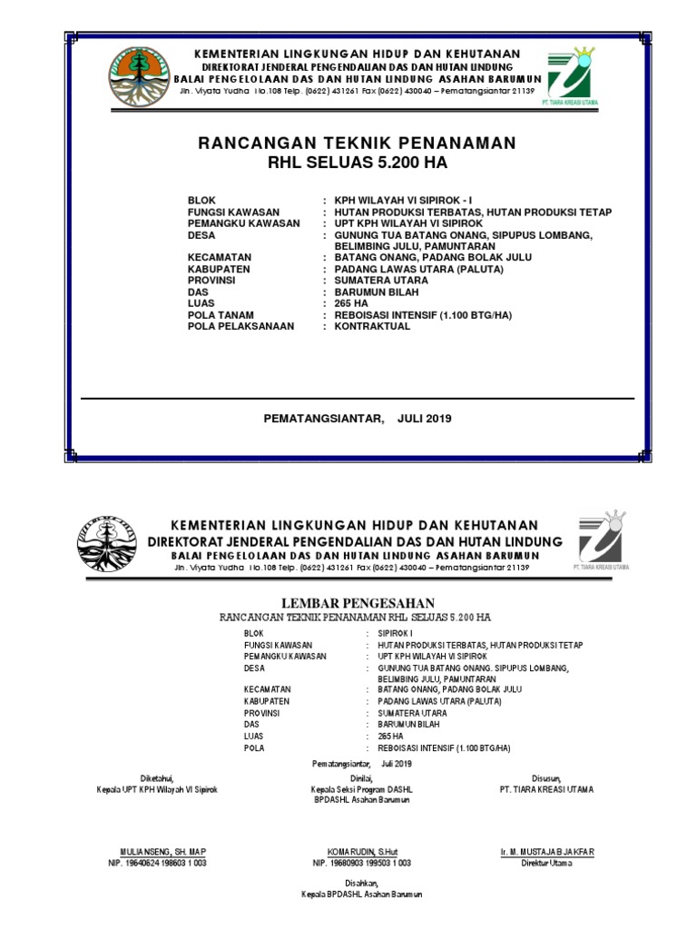 Contoh Rantek RHL 2 | PDF