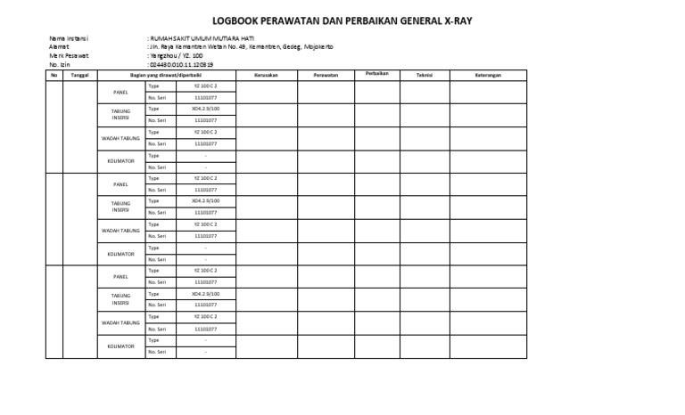 Logbook Perawatan | PDF