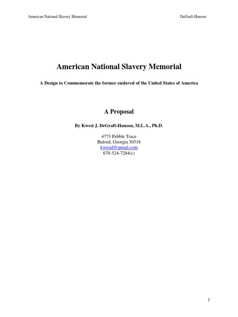 Weeping Time Memorial Proposal | PDF | Atlantic Slave Trade | Slavery ...