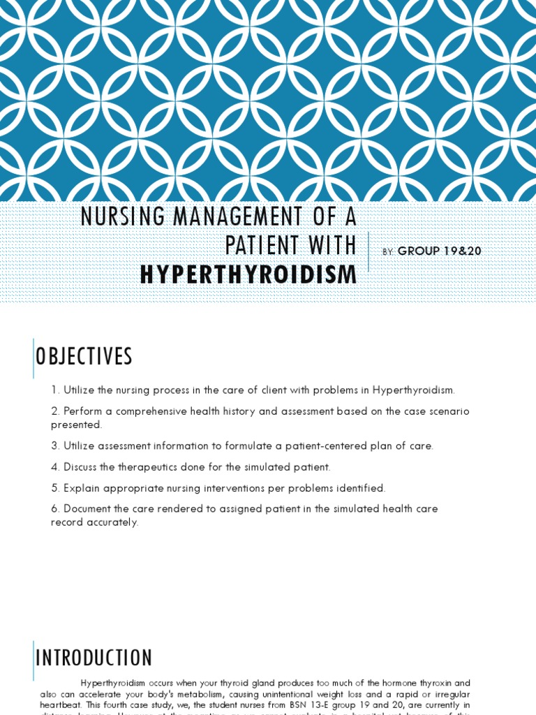 Nursing Management of A Patient With: Hyperthyroidism | PDF ...