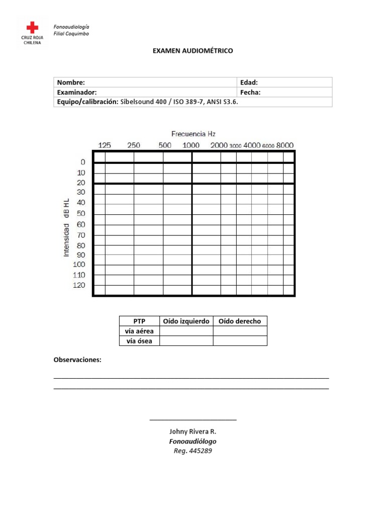 Examen Audiométrico | PDF