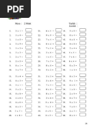 Jadual Sifir 1 hingga 12 Printable | PDF