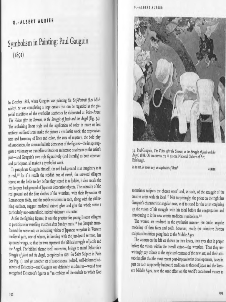 Aurier on Gauguin's Symbolism | PDF | Paul Gauguin | Idea