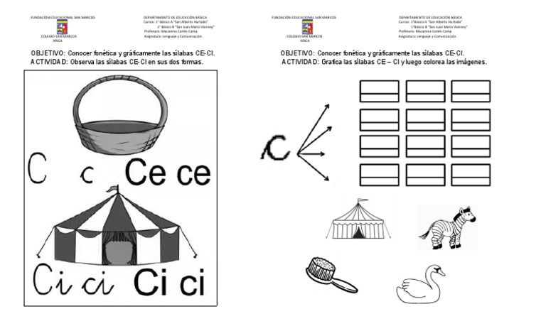 Sílabas Ce-Ci | PDF