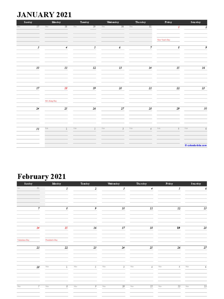 JANUARY 2021: Sunday Monday Tuesday Wednesday Thursday Friday Saturday ...