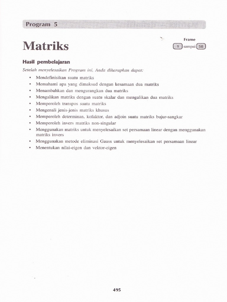 Matriks (Program-5) | PDF