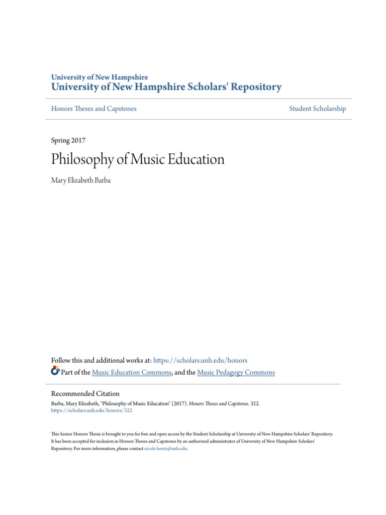 Philosophy of Music Education | PDF | Music Education | Performing Arts