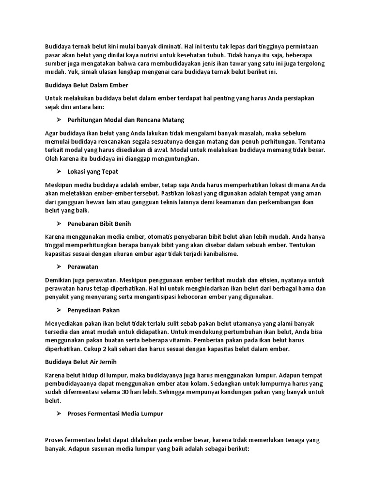 Budidaya Belut Pdf