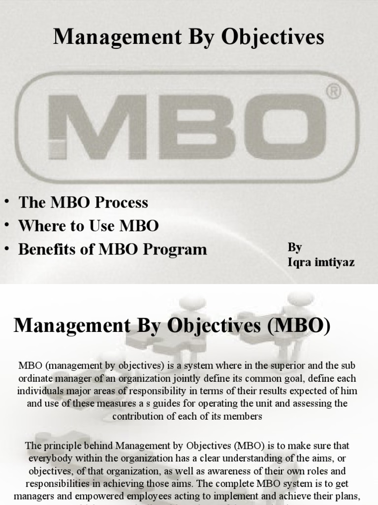 Management by Objectives (MBO) | PDF | Social Epistemology | Goal